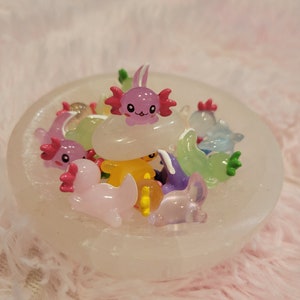10pcs Axolotl Charms Kawaii Cute Cabochons Resin Slime Decoden Supplies ...