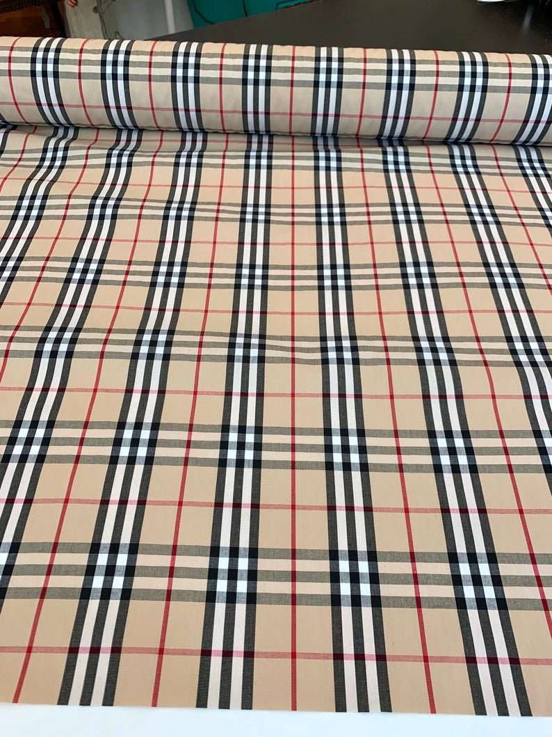 Tissu inspiré par le designer. tissu à carreaux . tissu à | Etsy