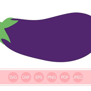 Aubergine Svg, Dxf, Eps, Pdf, Png, Jpeg Cut File for Cricut, Silhouette ...