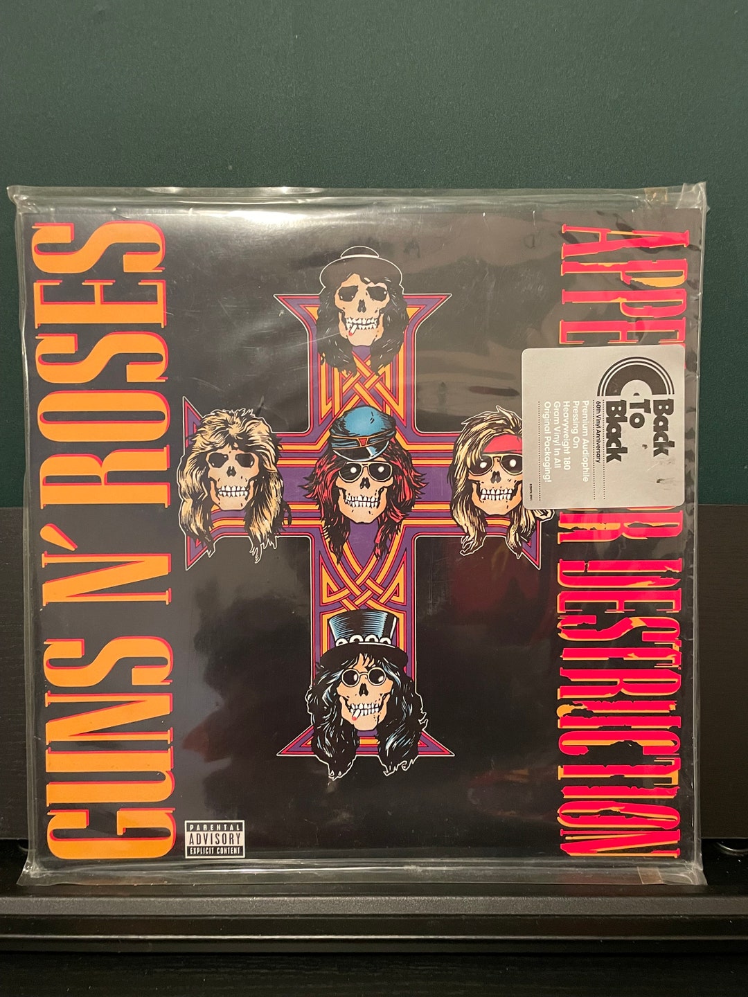 Guns & Roses Appetite for Destruction LP Vinyl Geffen Records GHS 24148 1987 - Etsy