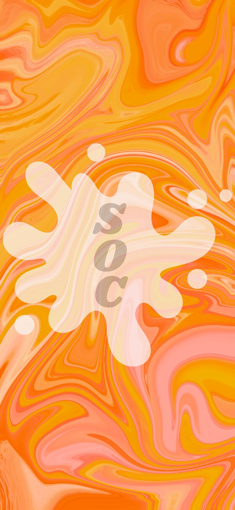 Fiery Orange Swirl Art Phone Wallpaper - Etsy