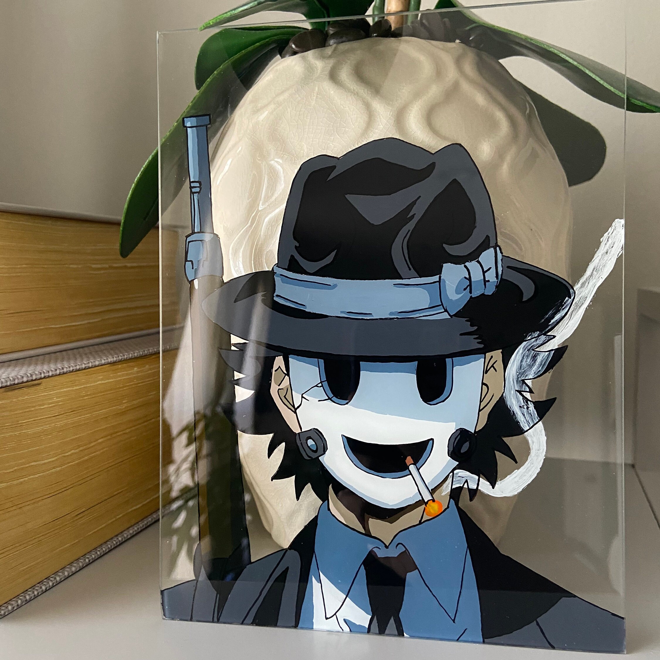 Mr. Sniper Mask Glass Painting | Etsy