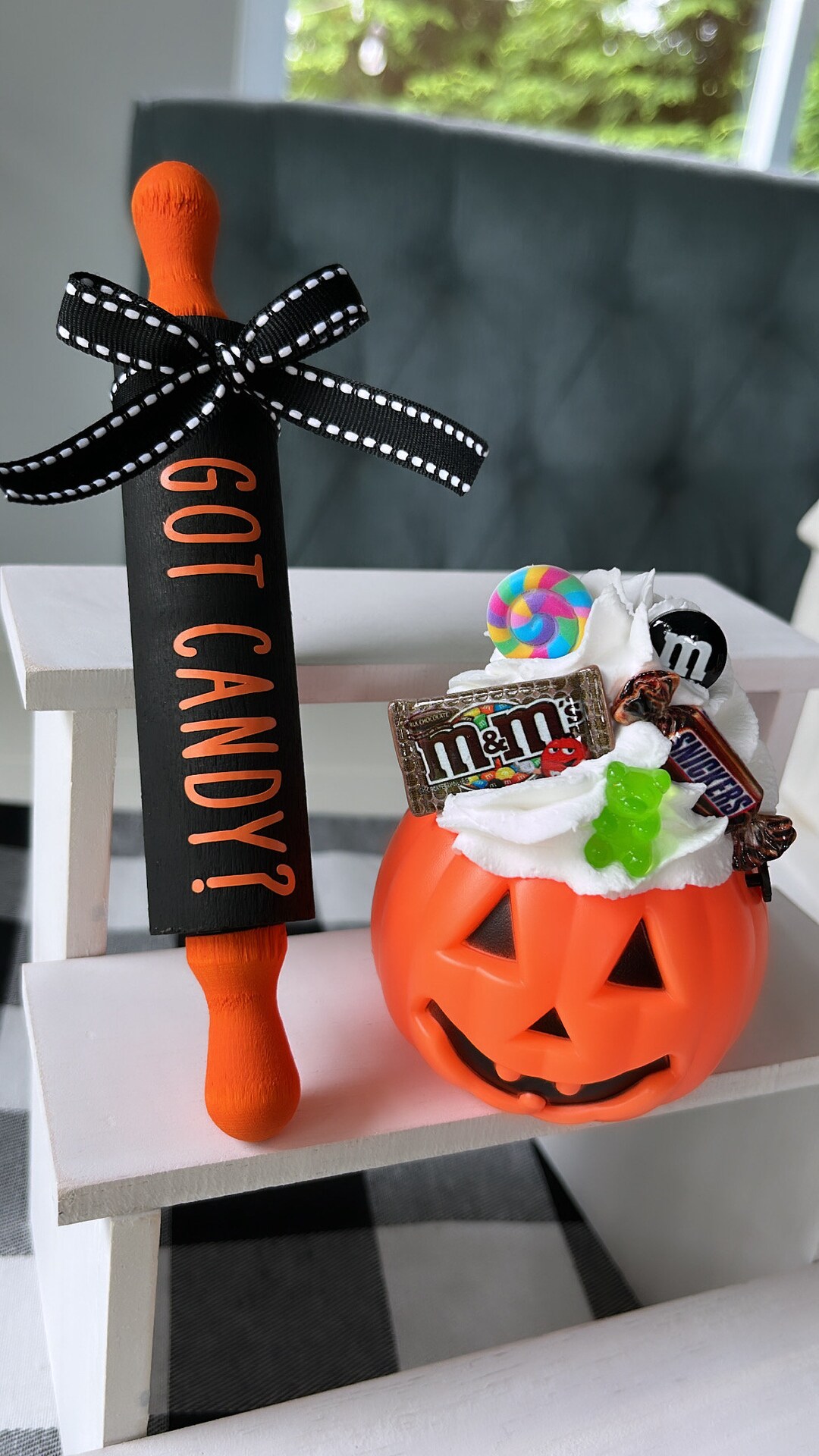 Mini Jack O Latern Bucket / Candy Coma Mini Mug / Got Candy Roll Pin ...