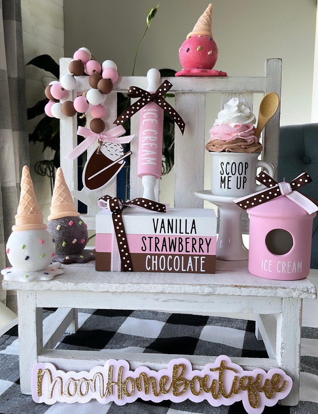 Ice Cream Decor / Ice Cream Scoop / Summer Decor / Ice Cream / Vanilla ...