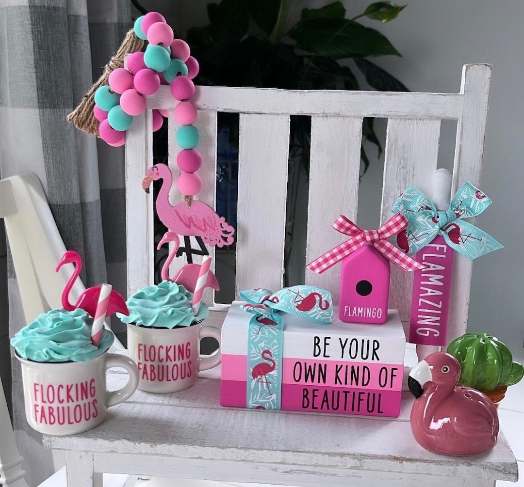 Flamingos / Flocking Fabulous / Summer Decor / Beach Decor / Pink - Etsy