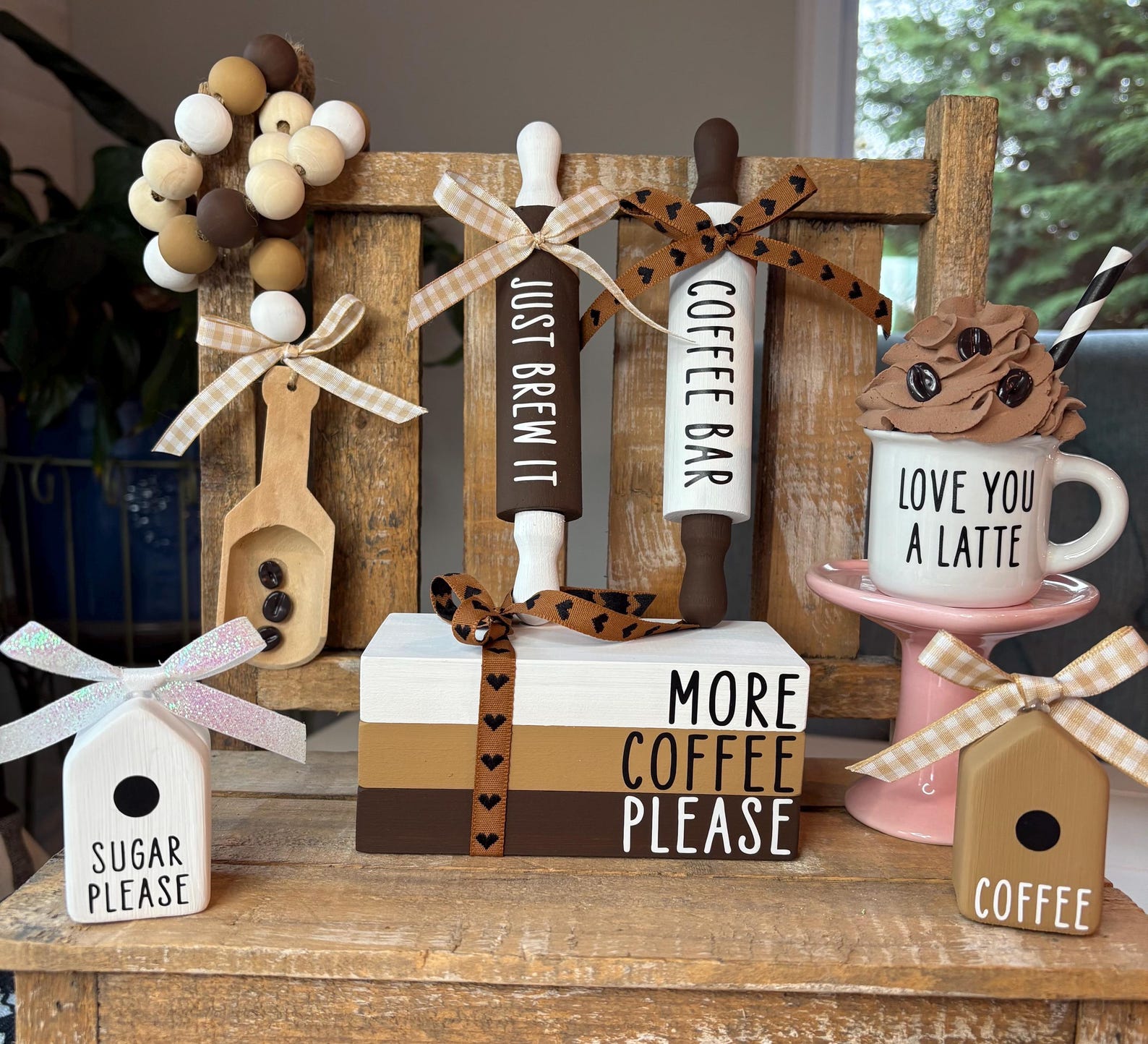 Coffee Tier Tray Decor / Lattes / Home Decor / Farmhouse / Tier Trays ...