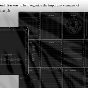 Undated Dark Mode Digital Planner for Goodnotes & Notability, iPad ...