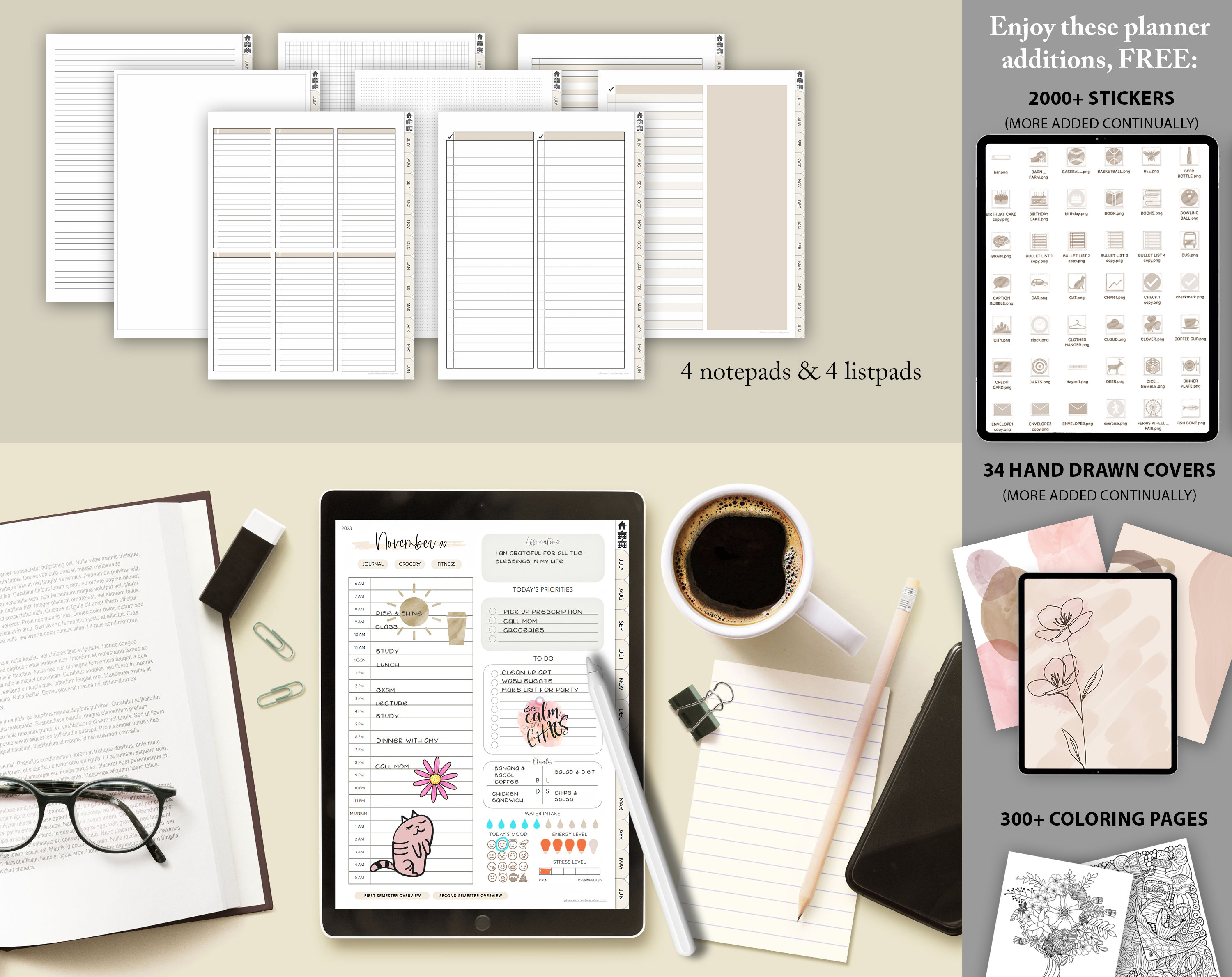 Student Planner, 2023-2024, College Planner, Academic Planner, School ...