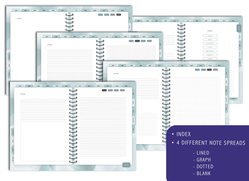 Undated Digital Planner - Goodnotes Planner, Notability Mac iPad ...