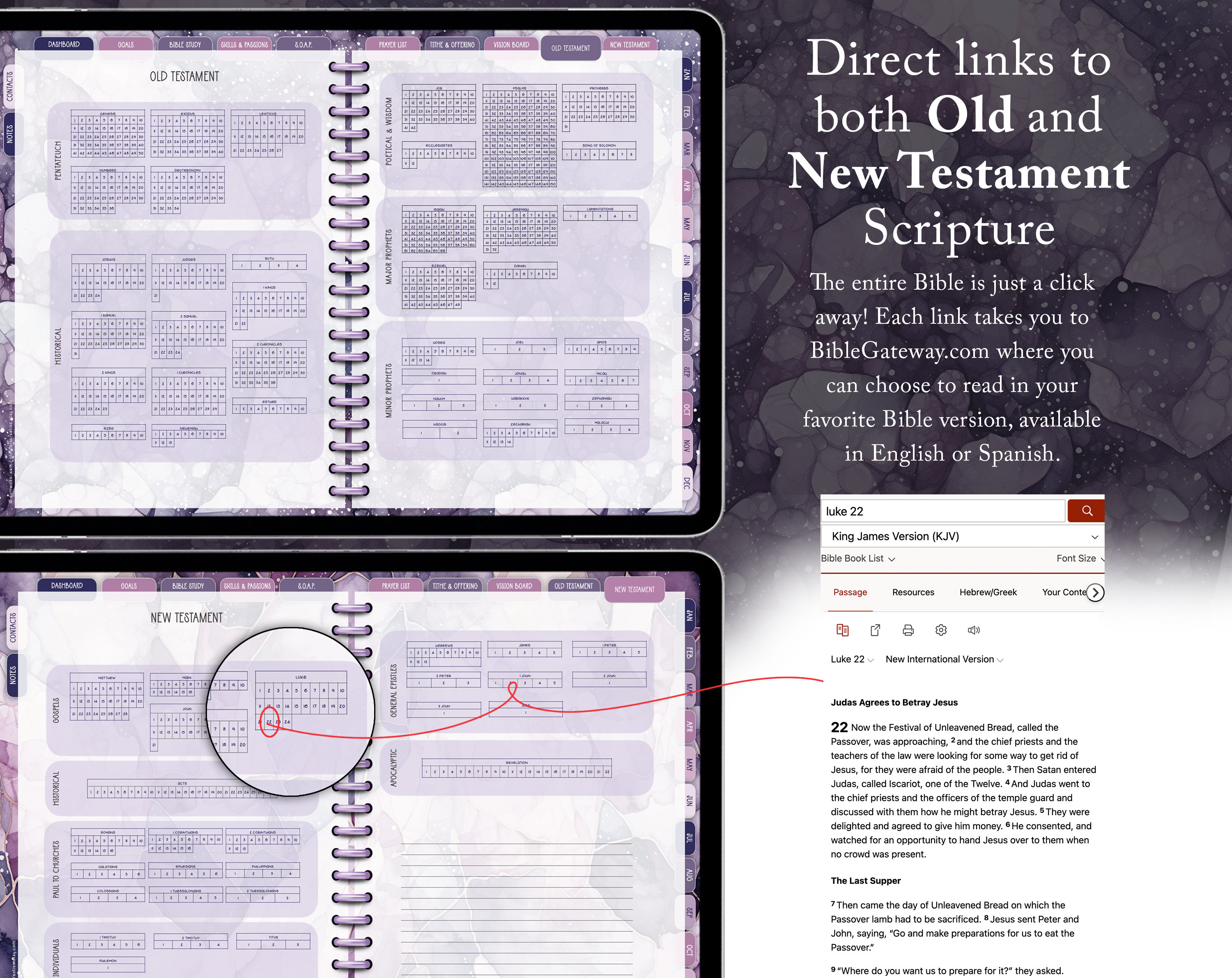 UNDATED Faith Planner, Christian Planner, Daily Prayer Journal, Bible ...