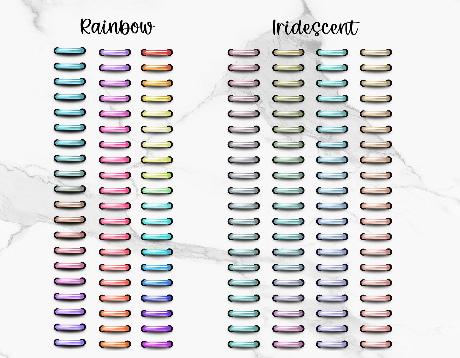 Digital Planner Rings for Binder, Png, 3D, Rainbow Rings, Pink, Purple ...