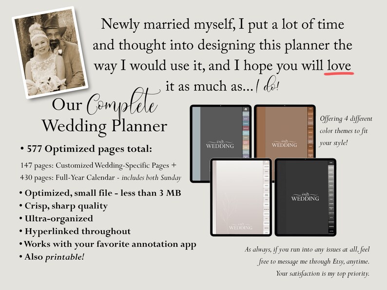 Digital Wedding Planner, Wedding Journal, All-in-one Wedding Planning ...