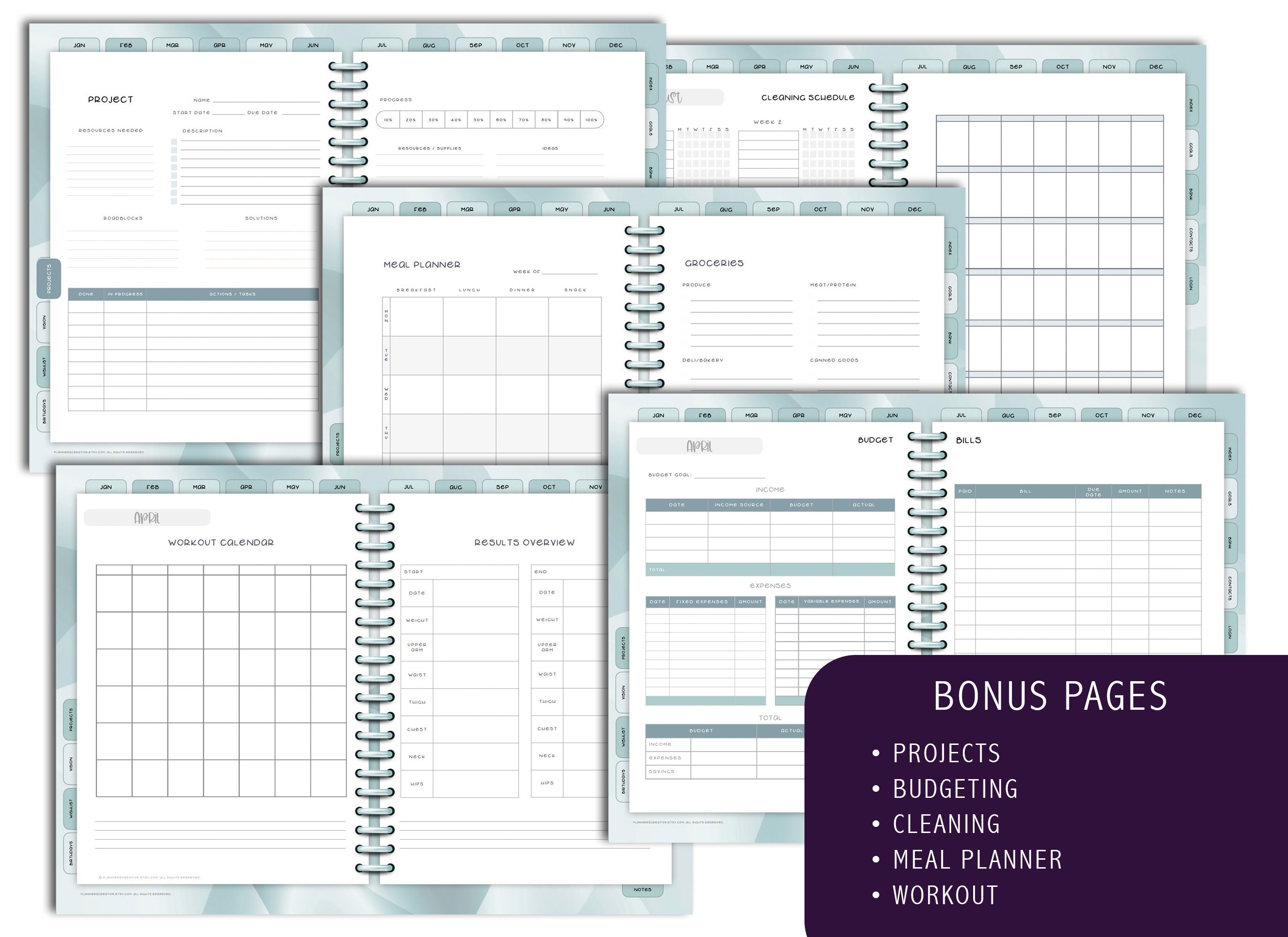 Undated Digital Planner - Goodnotes Planner, Notability Mac iPad ...