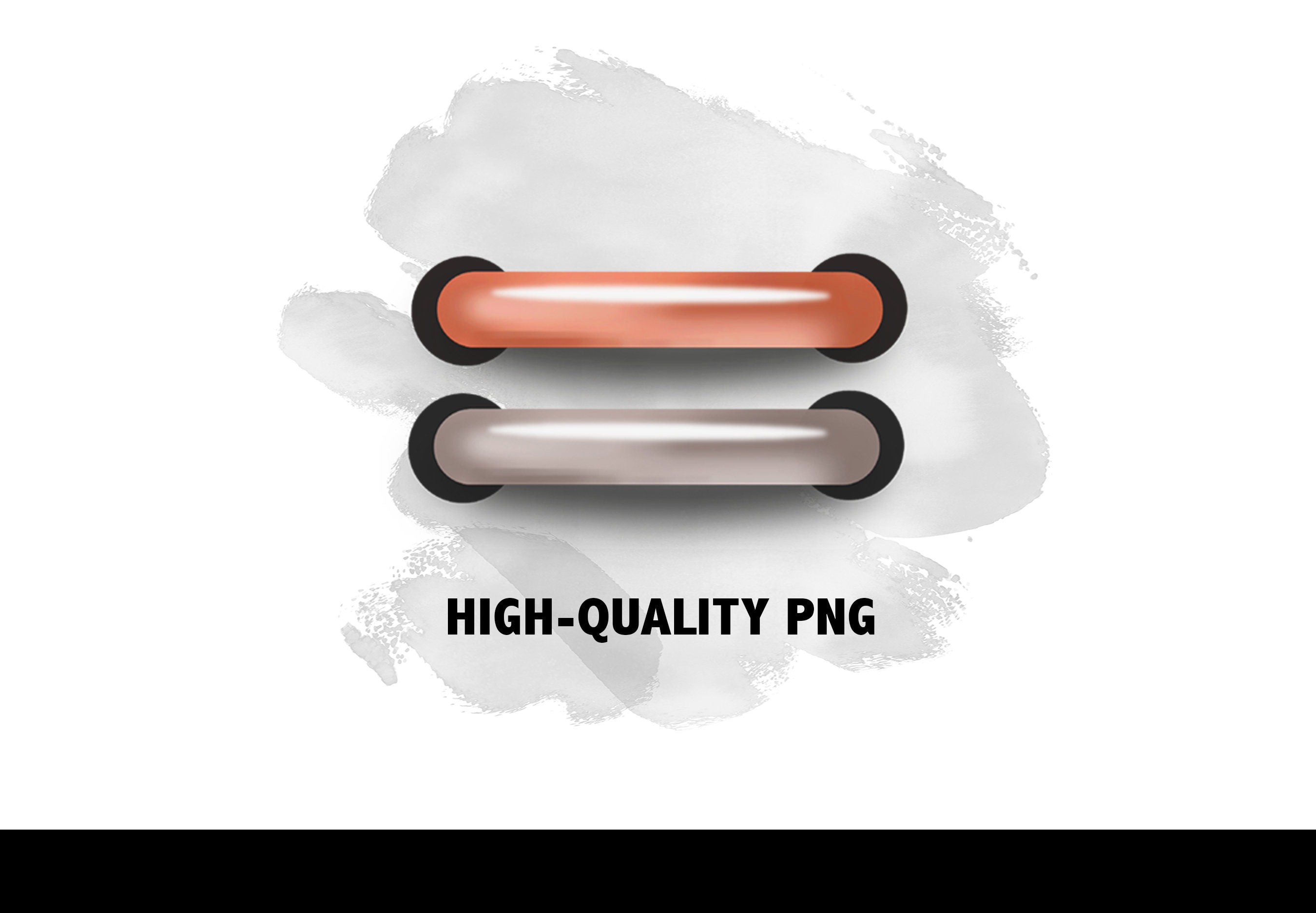 Digital Planner Rings for Binder, Png, 3D, Metallic Rose Gold, Silver ...