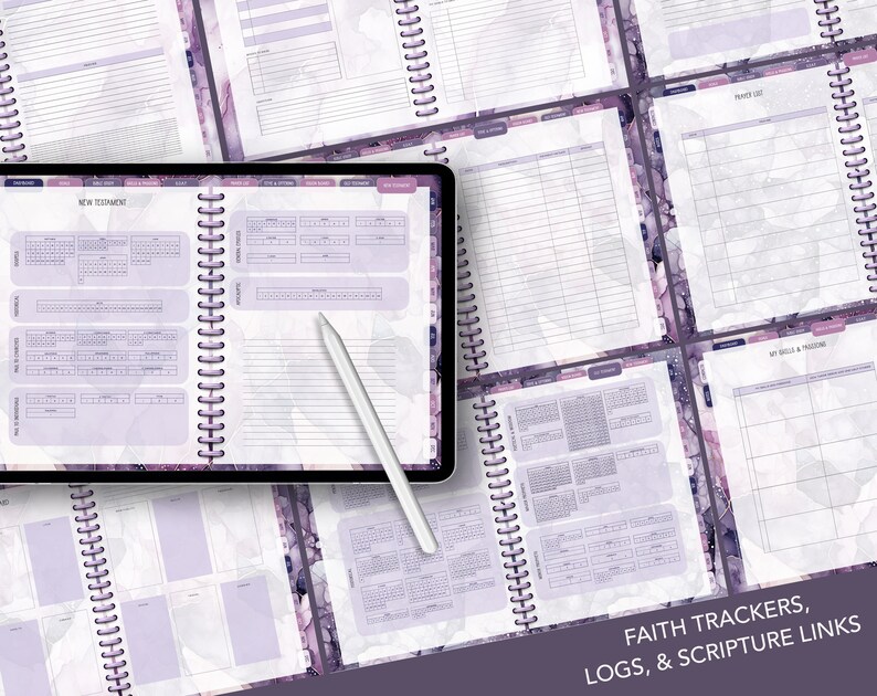 UNDATED Faith Planner, Christian Planner, Daily Prayer Journal, Bible ...