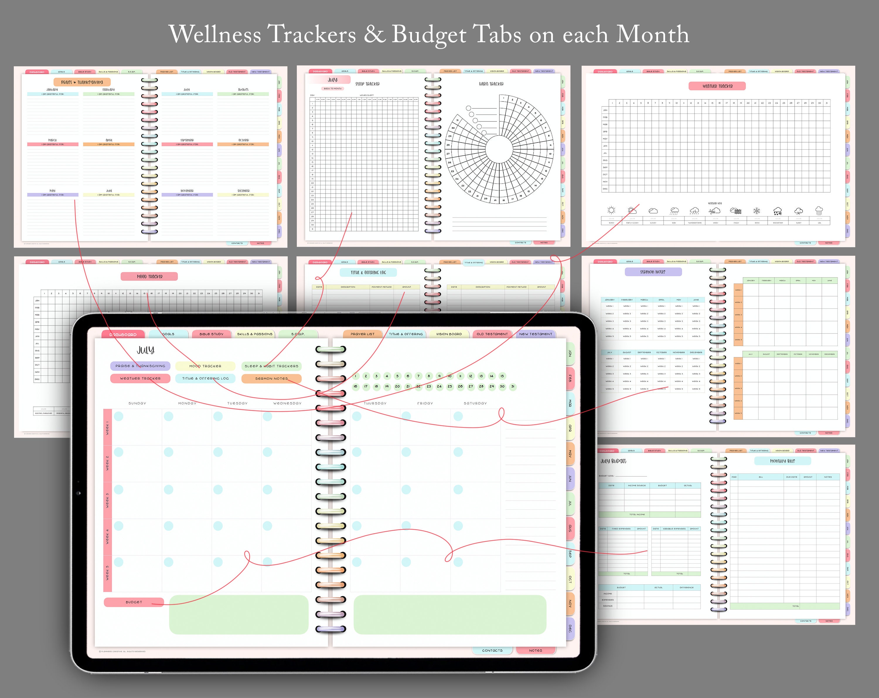 Christian Planner, Faith Journal, Daily Prayer Journal, Undated Bible ...