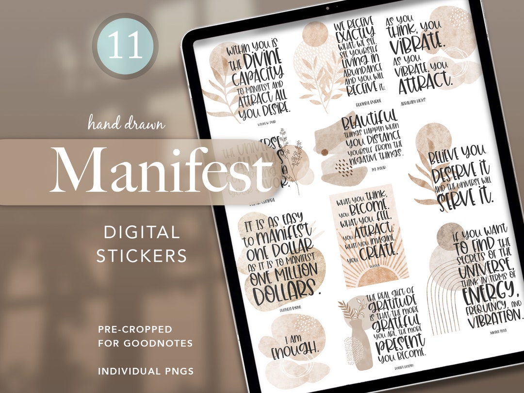 Manifestation Stickers - Self Care, Law of Attraction, Raising ...