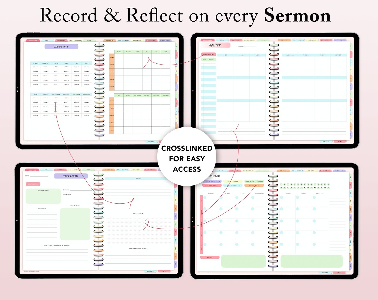 Christian Planner, Faith Journal, Daily Prayer Journal, Undated Bible ...