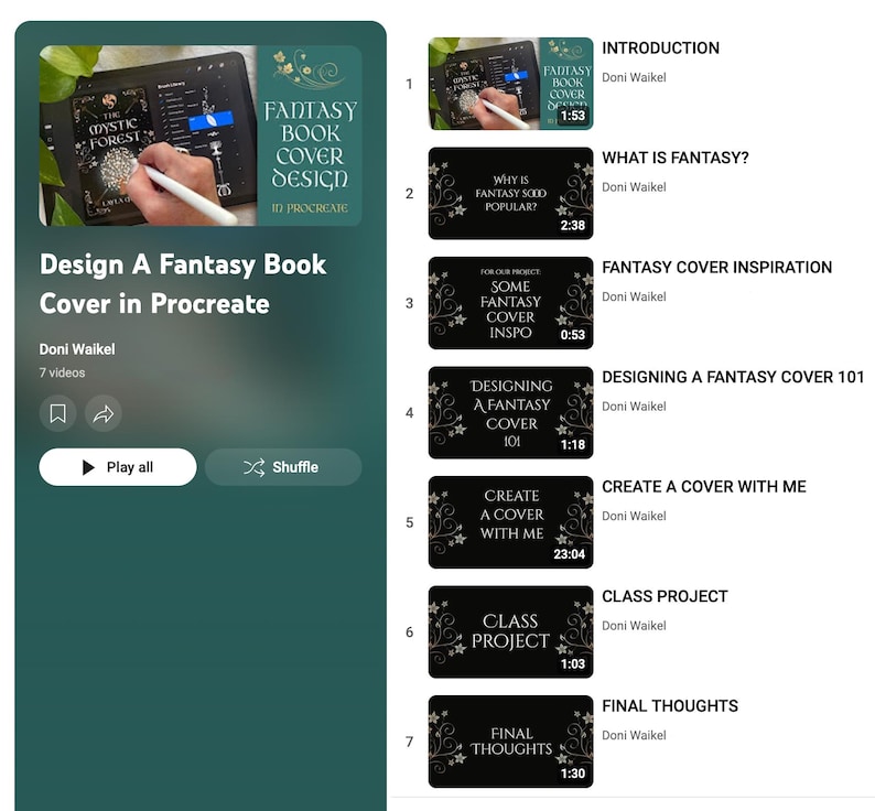 Procreate Class: How to Design A Fantasy Book Cover - Etsy