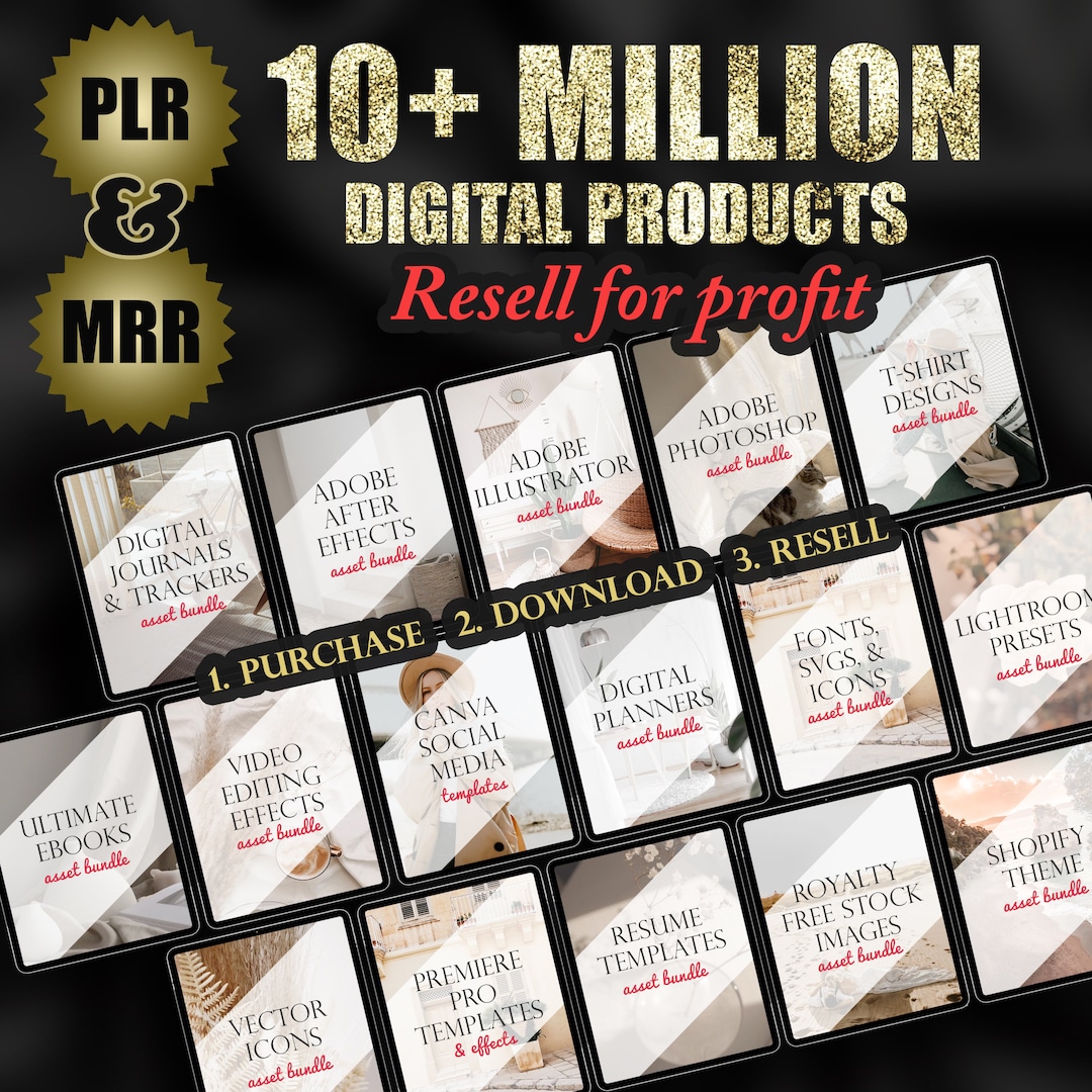 10M+ Ultimate Resell Digital Products Bundle, Ideal for Passive Income ...