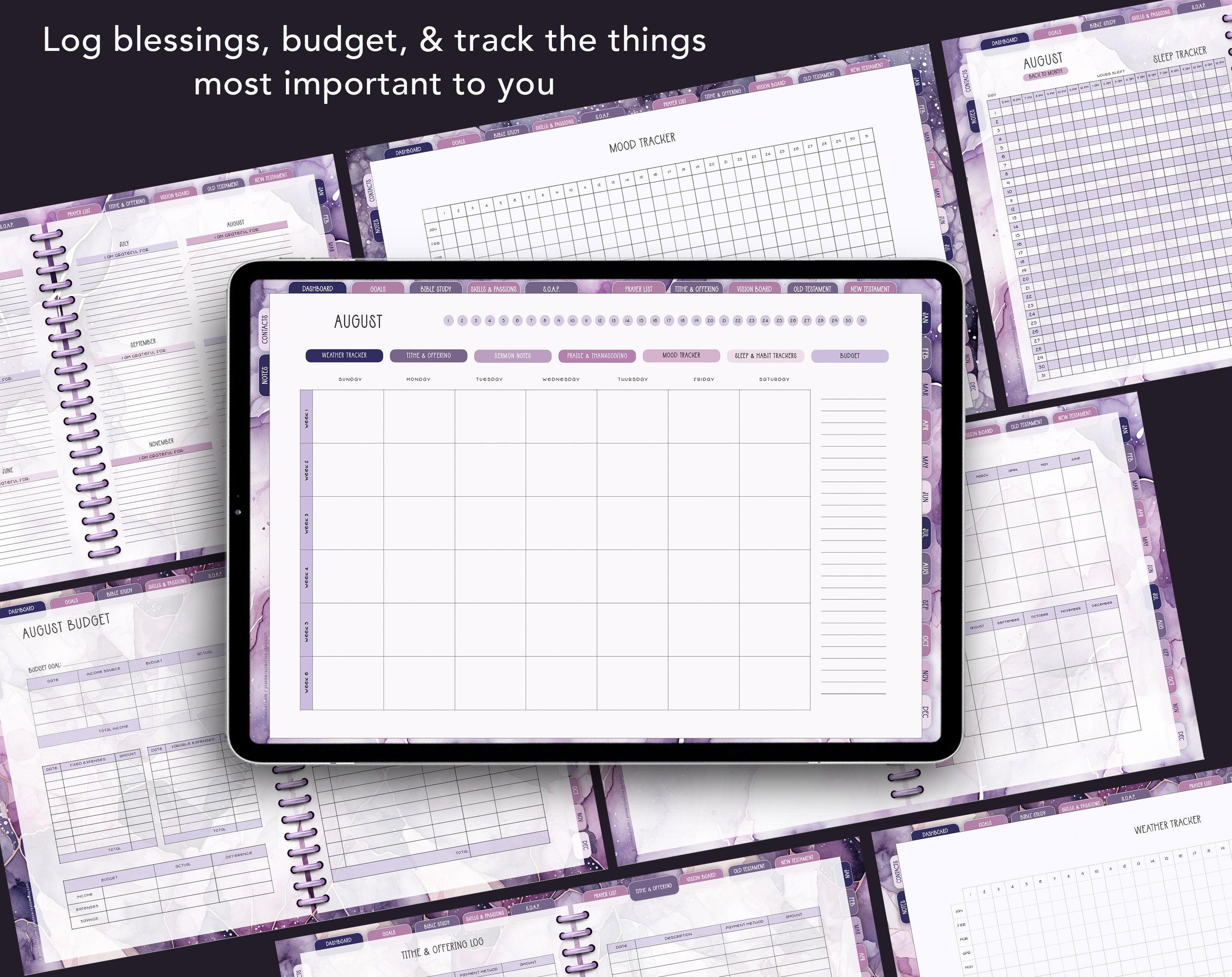 UNDATED Faith Planner, Christian Planner, Daily Prayer Journal, Bible ...