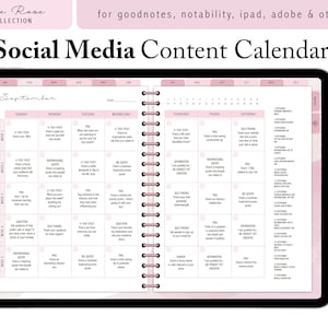 Social Media Calendar, Social Media Posts, Instagram Planner, Facebook ...