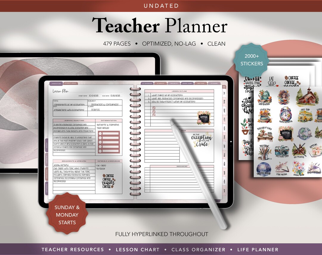 Teacher Planner, Lesson Planner, Planner for Teachers, Classroom ...