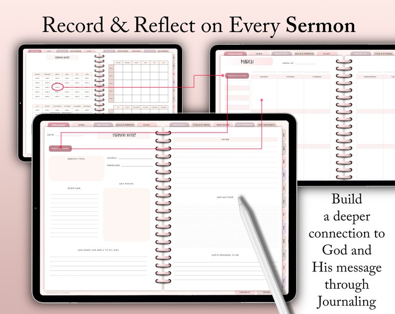 Faith Planner, Christian Planner, Daily Prayer Journal, Digital Bible ...
