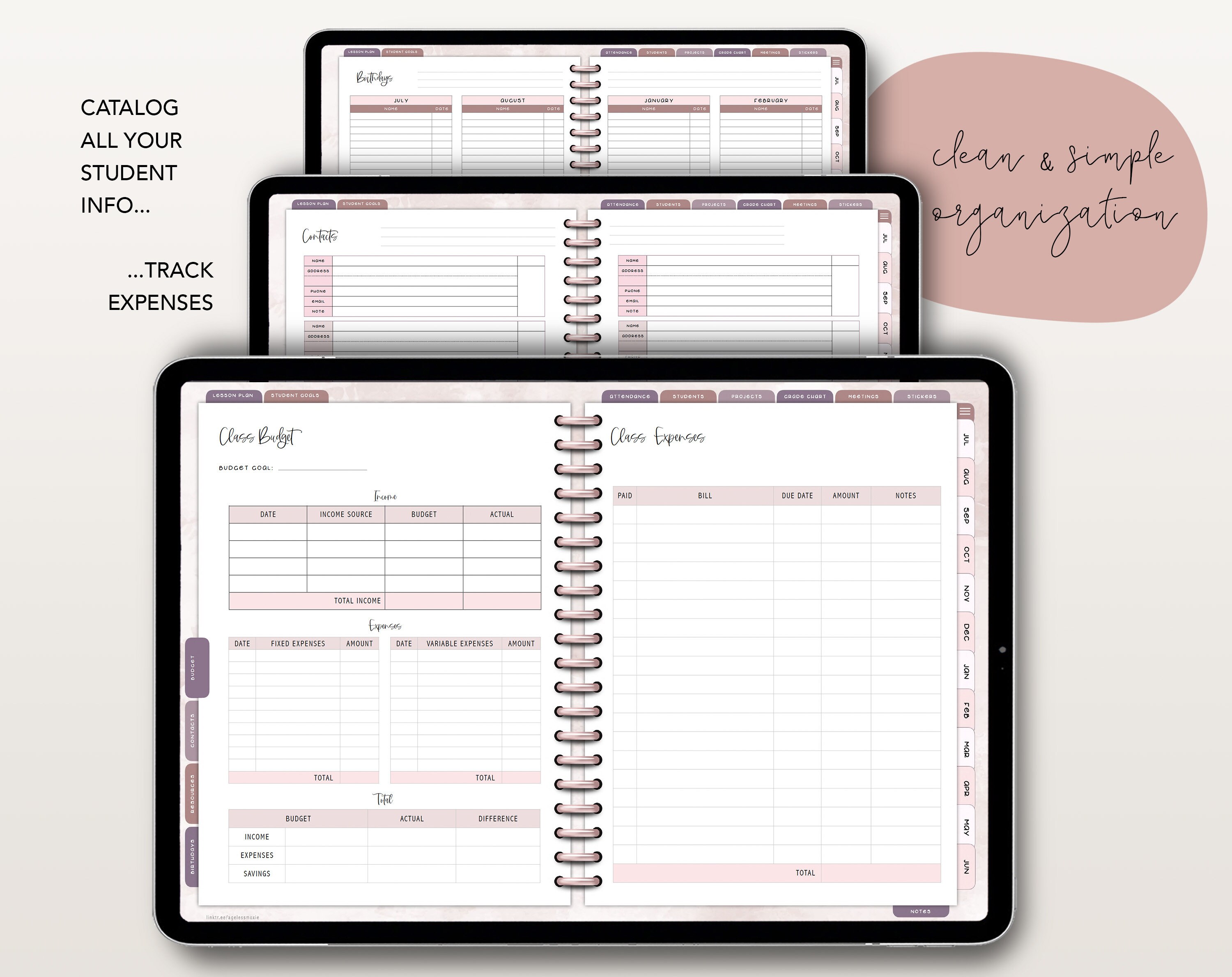Teacher Planner, Lesson Planner, Planner for Teachers, Classroom ...