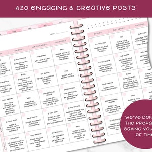 Social Media Calendar, Social Media Posts, Instagram Planner, Facebook ...