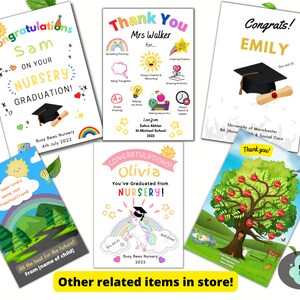 Personalise Goodbye/thank You Card for Classmates, Teachers, Colleagues ...