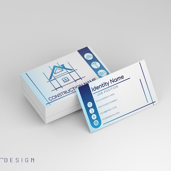 Construction Business Cards - Etsy