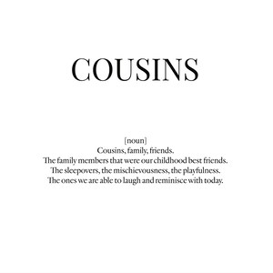 Personalised Cousin Definition Print / Cousins Friend Poster Gift ...