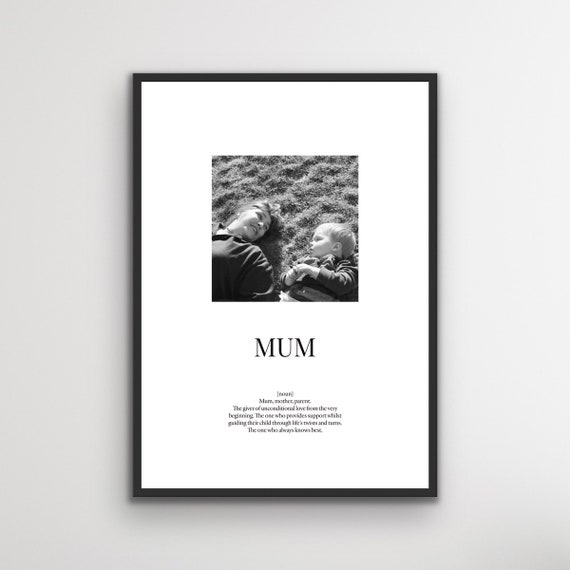 Personalised Mum Definition Print / Mum Mother Poster / - Etsy UK
