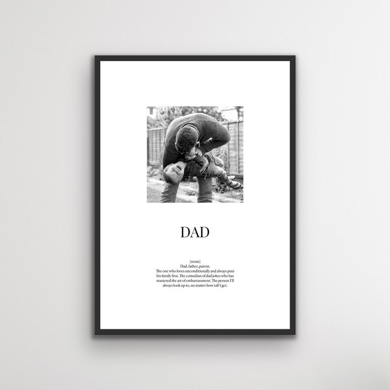 Personalised Dad Father Definition Print / Dad Poster / - Etsy