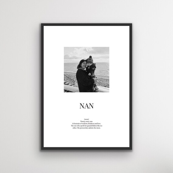 Personalised Nan Definition Print / Personalised Nan Poster / - Etsy