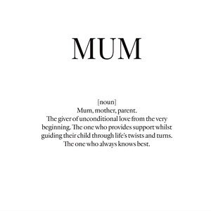Personalised Mum Definition Print / Mum Mother Poster / Personalised ...
