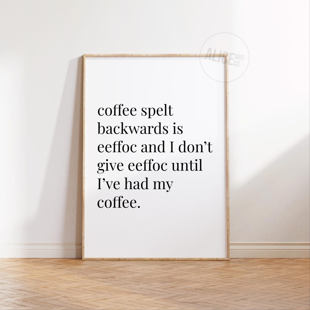 Coffee Lover Print // Coffee Poster // Kitchen Wall Art Print ...