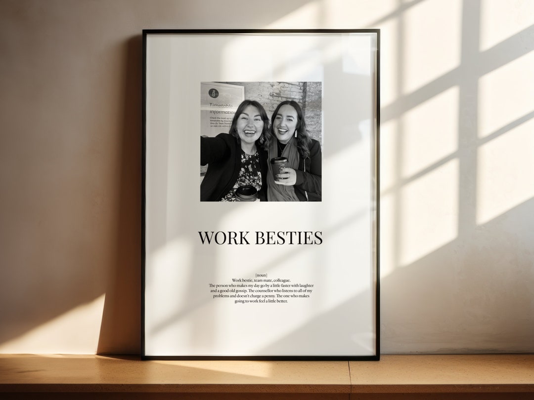 Personalised Work Bestie Definition Print / Work Friend Poster ...