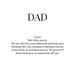 Personalised Dad Father Definition Print / Dad Poster / Personalised ...
