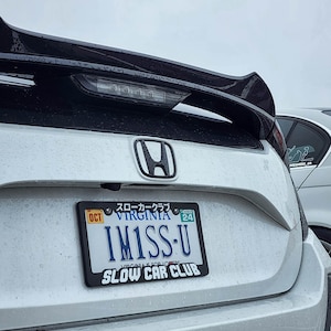 SLOW CAR CLUB License Plate Frame - Etsy