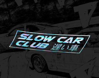 Slow Car Club Sleepy Cute Vinyl Sticker - Etsy