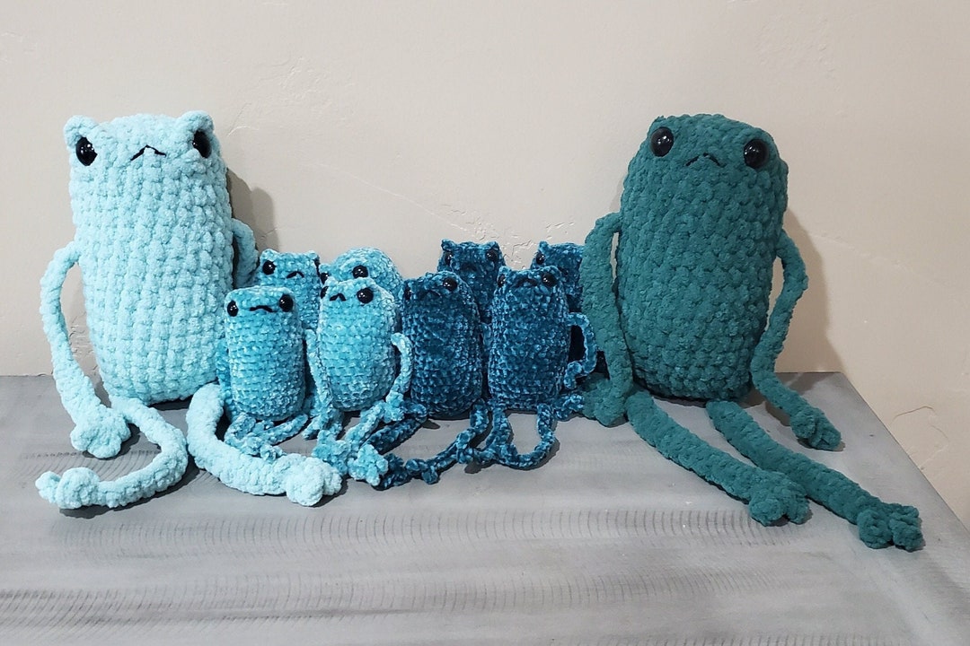 Handmade Crochet Angry Grumpy Frog Plushie Crochet Frog Plush - Etsy