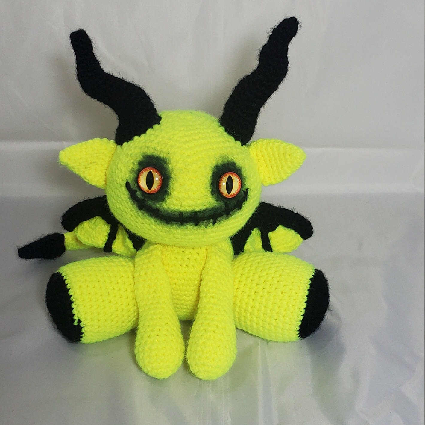 Neon Devil Demon Stuffed Animal, Cursed Doll, Devil Plush, Demon ...