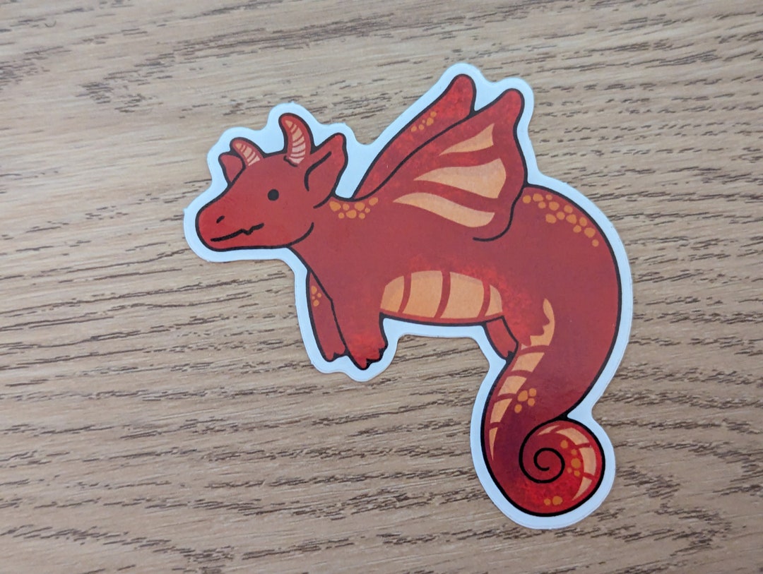 Red Dragon Vinyl Gloss Sticker 8x8cm - Etsy
