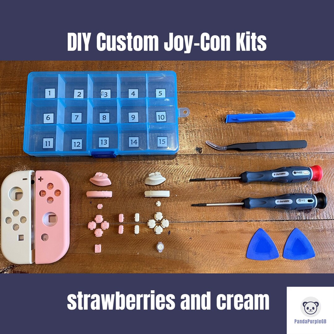 DIY Custom Nintendo Switch Joy-con Kit - Strawberries and Cream - Etsy