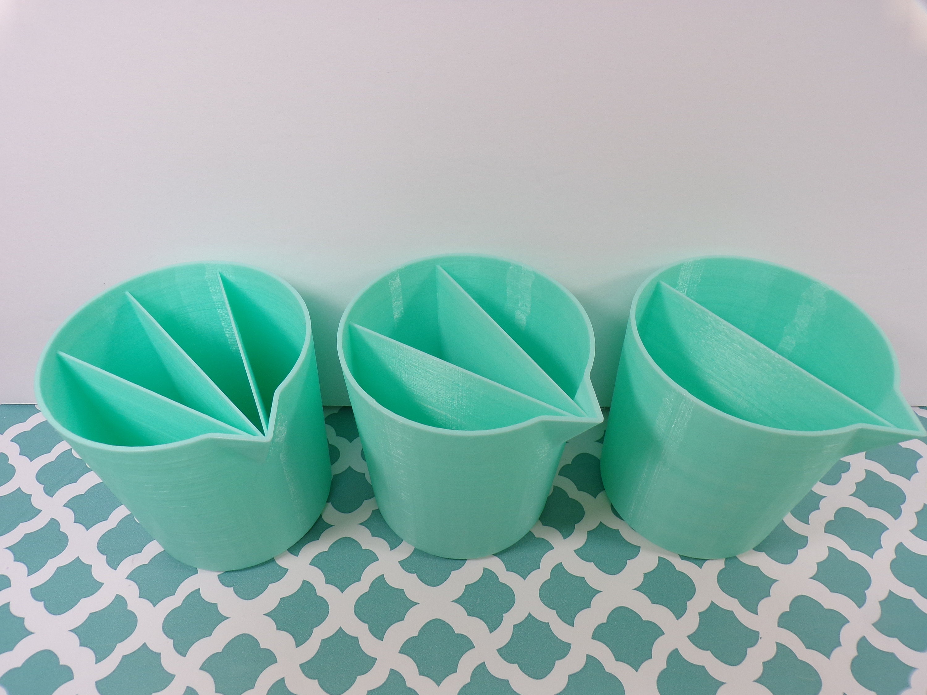 3D Printed Split Cup Set: Acrylic Paint Pouring, 16 Oz - Etsy