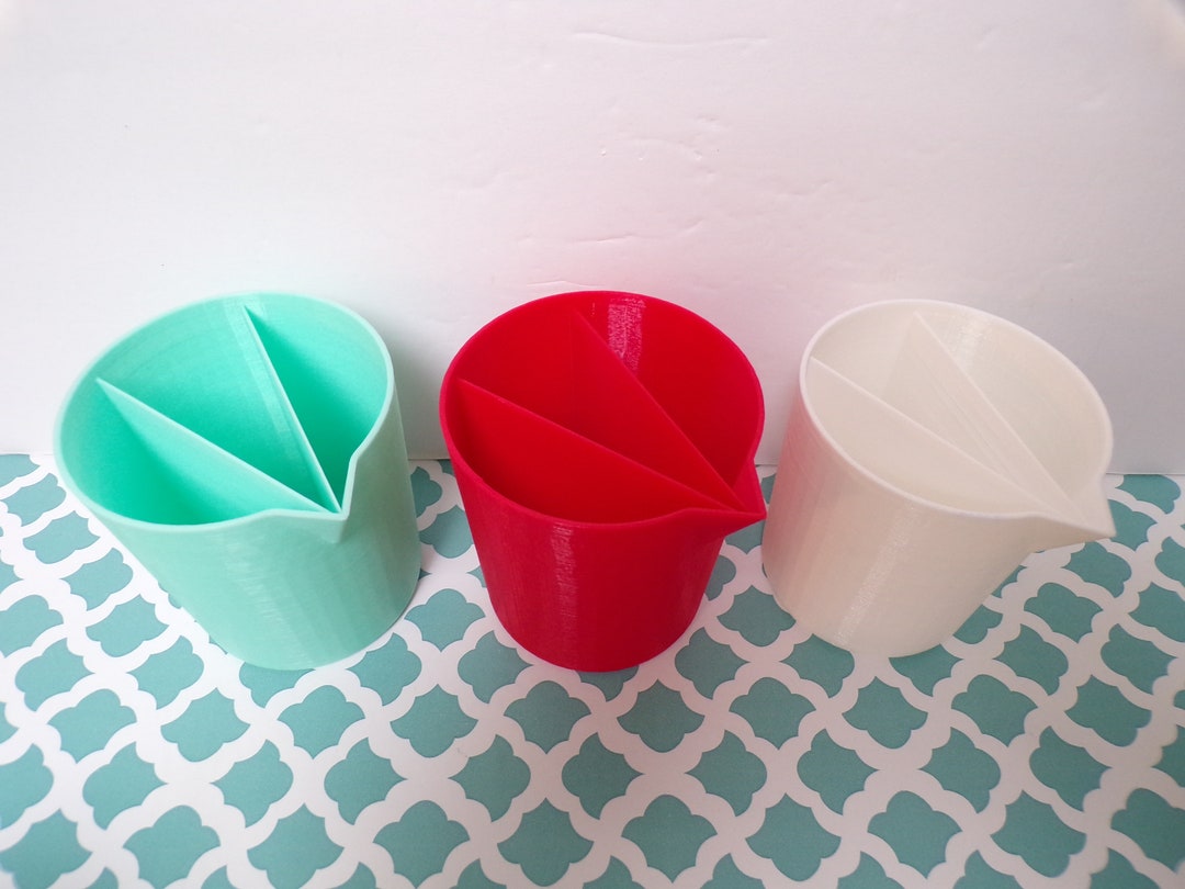 Divided Split Cup for Paint Pouring 9 Ounce Three Compartment - Etsy