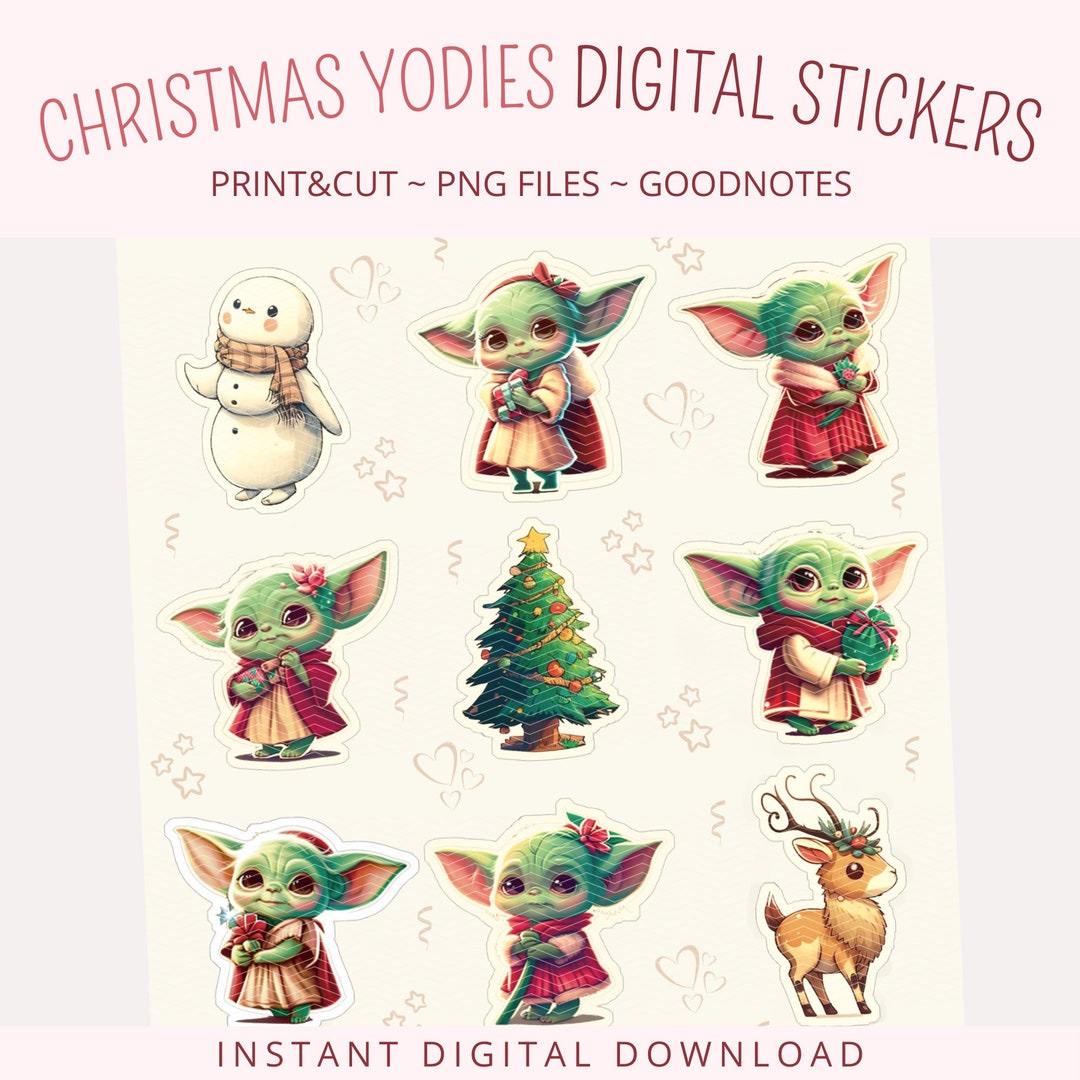 Christmas Digital Stickers / Printable Sticker Sheet / - Etsy