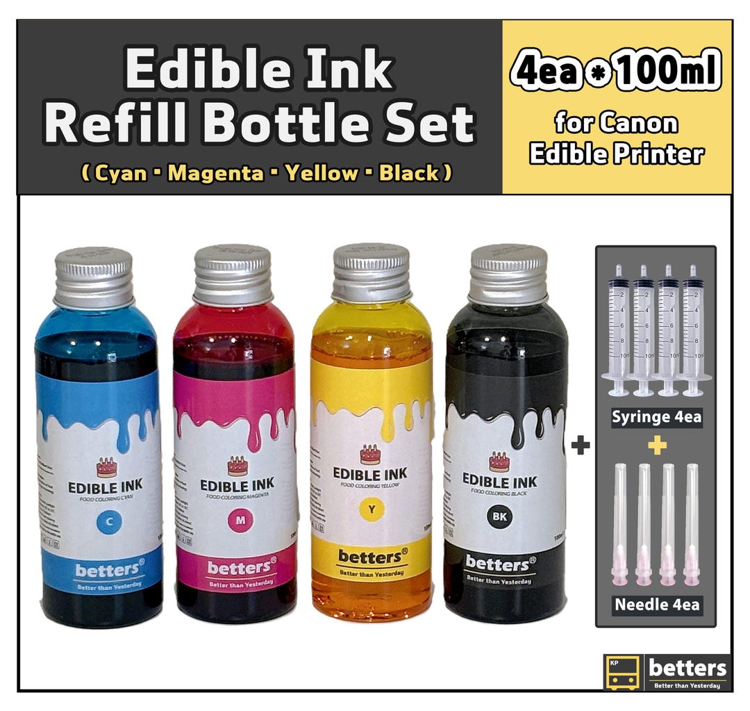 Betters® Edible Ink Refill Set With Tools – Food Grade Ink for Cake ...